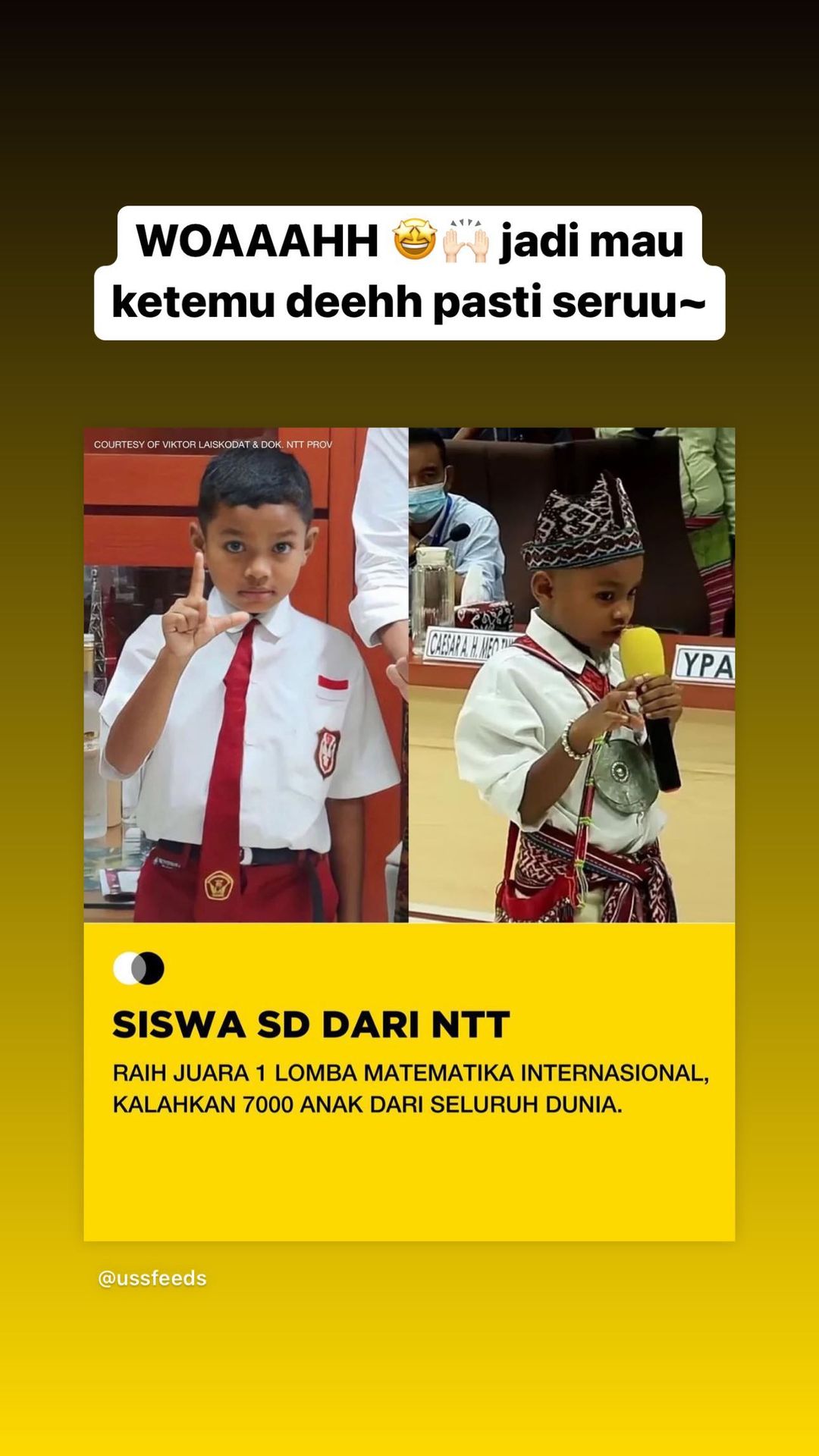 Jerome Polin Ingin Bertemu Nono, Siswa SD Asal NTT Juarai Kompetisi Matematika Internasional